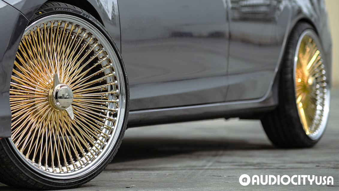 2016 Honda Accord on 22" LA Wire Wheels FWD 150-Spoke Straight Lace ...