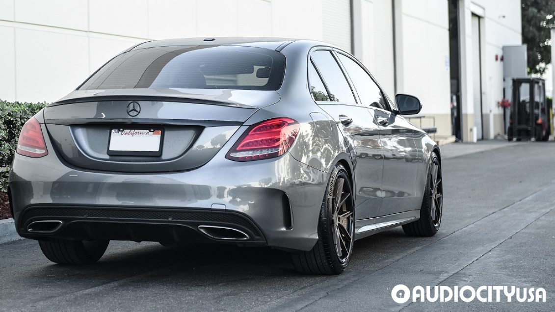 2018 Mercedes-Benz C-Class on 19" Ferrada Wheels FR2 Matte Bronze with Gloss Black Lip | Gallery ...
