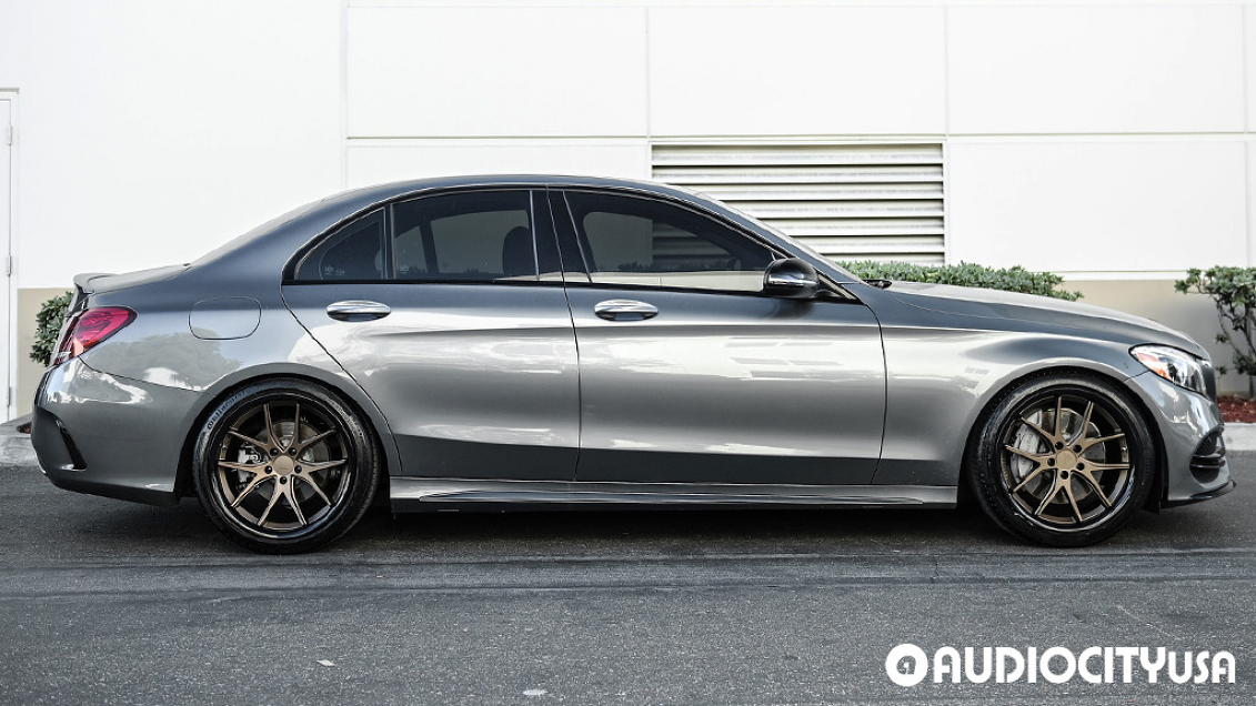 2018 Mercedes-Benz C-Class on 19" Ferrada Wheels FR2 Matte Bronze with Gloss Black Lip | Gallery ...