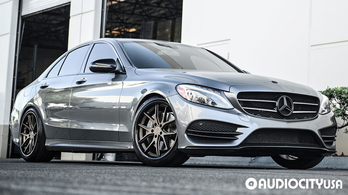2018 Mercedes-Benz C-Class on 19" Ferrada Wheels FR2 Matte Bronze with Gloss Black Lip | Gallery ...