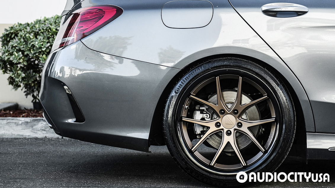 2018 Mercedes-Benz C-Class on 19" Ferrada Wheels FR2 Matte Bronze with ...