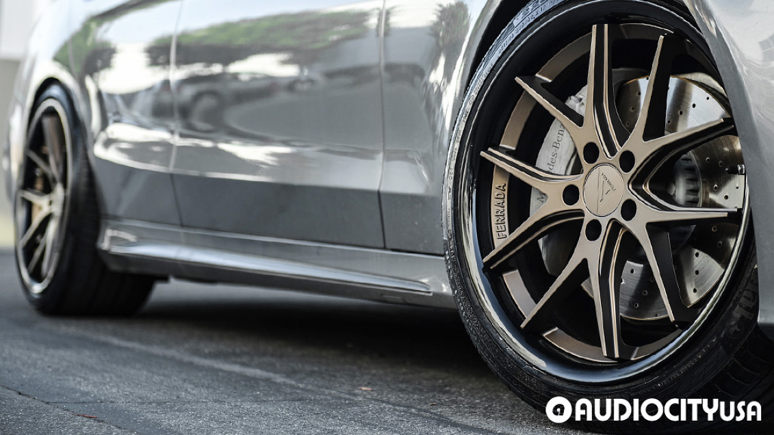 2018 Mercedes-Benz C-Class on 19" Ferrada Wheels FR2 Matte Bronze with ...