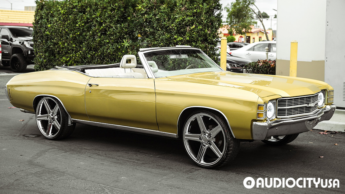 1971 Chevrolet Chevelle on 22" IROC Wheels Replica Chrome | Gallery ...