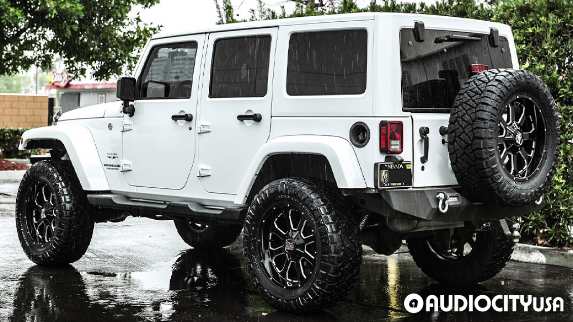 2017 Jeep Wrangler on 20" XD Wheels XD825 Buck Gloss Black Milled ...