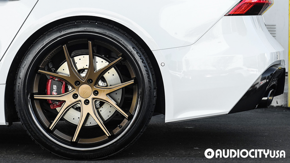 2023 Audi RS7 on 22" Ferrada Wheels FR2 Matte Bronze with Gloss Black ...