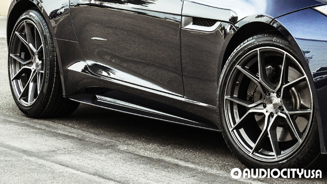 2016 Jaguar F-Type on 19" Stance Wheels SF07 Brushed Dual Gunmetal ...
