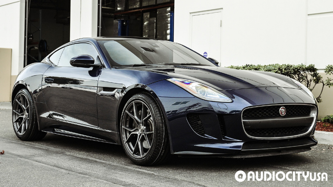 2016 Jaguar F-Type on 19" Stance Wheels SF07 Brushed Dual Gunmetal | Gallery | AudioCityUSA
