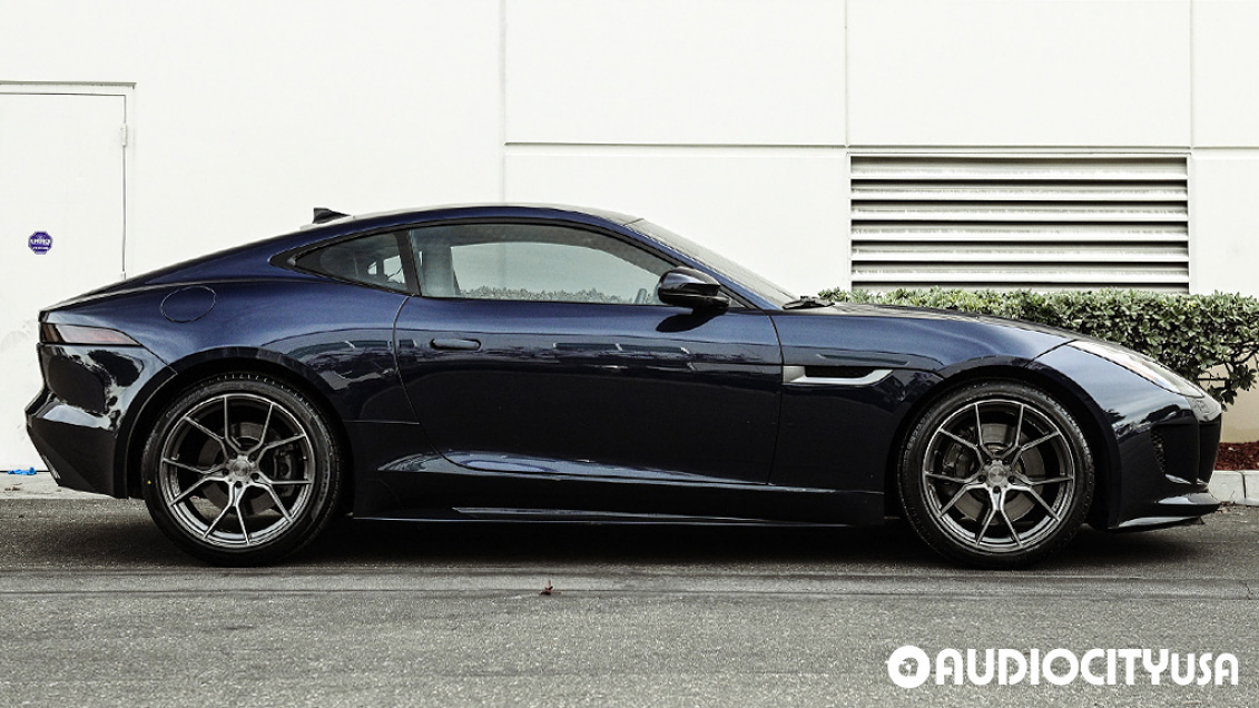2016 Jaguar F-Type on 19" Stance Wheels SF07 Brushed Dual Gunmetal ...