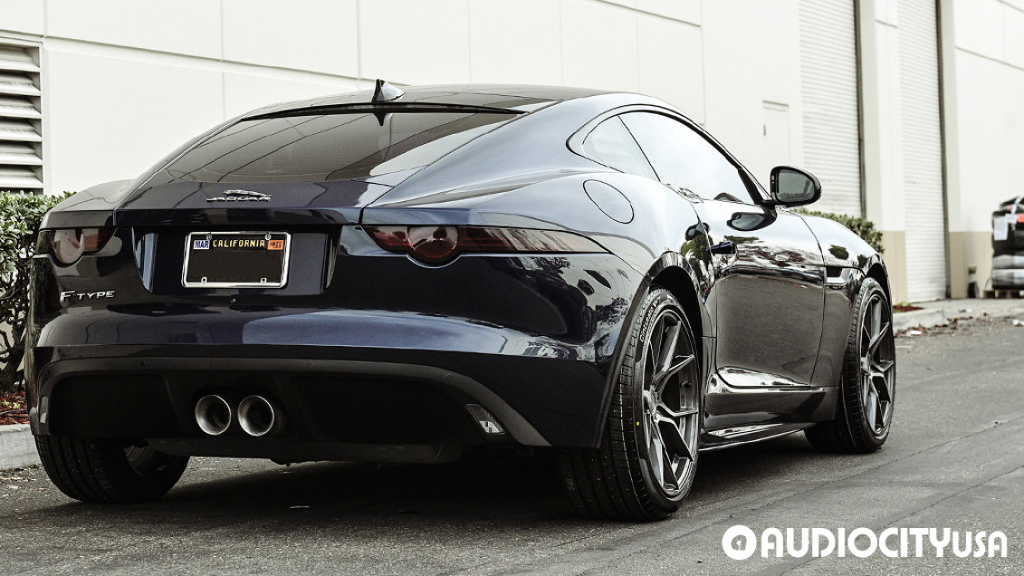 2016 Jaguar F-Type on 19" Stance Wheels SF07 Brushed Dual Gunmetal ...