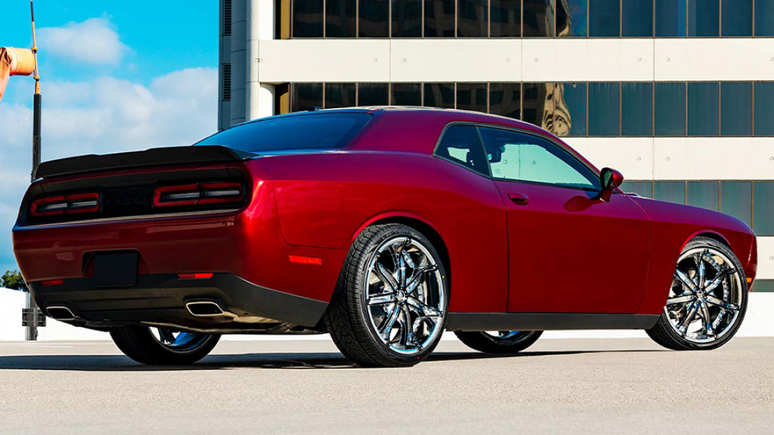 2020 Dodge Challenger RWD on 22" Diablo Wheels DNA Chrome with Black ...