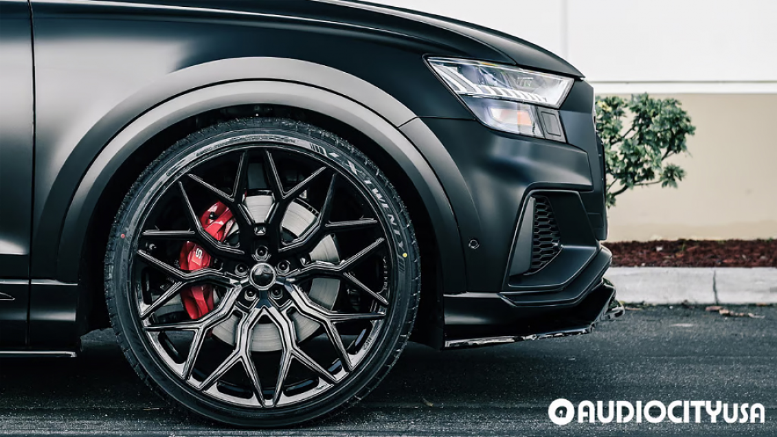 2022 Audi SQ8 on 24" Vossen Wheels HF-2 Custom Gloss Black | Gallery ...