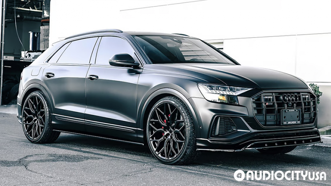 2022 Audi SQ8 on 24" Vossen Wheels HF-2 Custom Gloss Black | Gallery ...