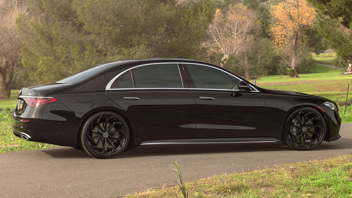 2023 Mercedes-Benz S-Class on 22" Lexani Wheels Shadow Gloss Black ...