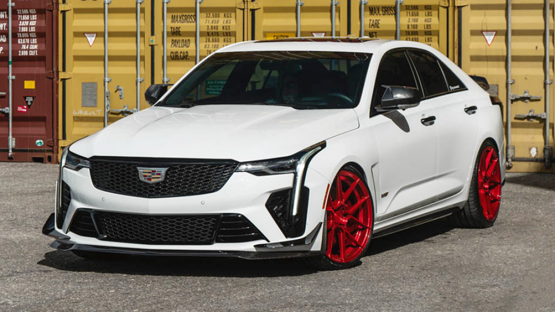 2021 Cadillac CT4-V on 20" Ferrada Wheels F5-FR8 Brushed Rouge | Gallery | AudioCityUSA