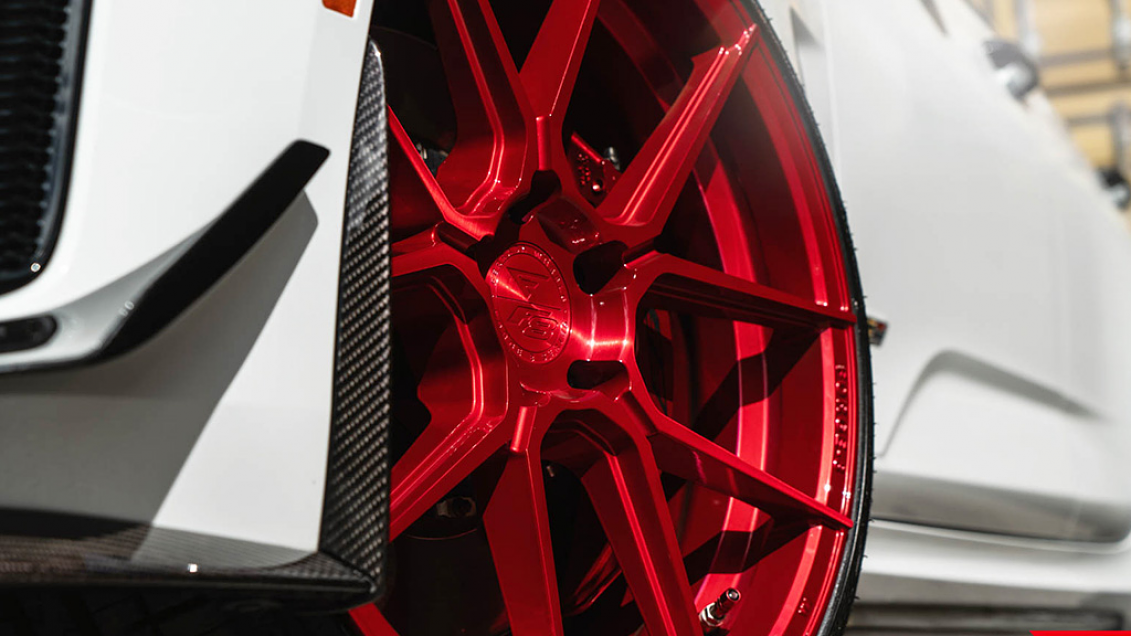 2021 Cadillac CT4-V on 20" Ferrada Wheels F5-FR8 Brushed Rouge ...