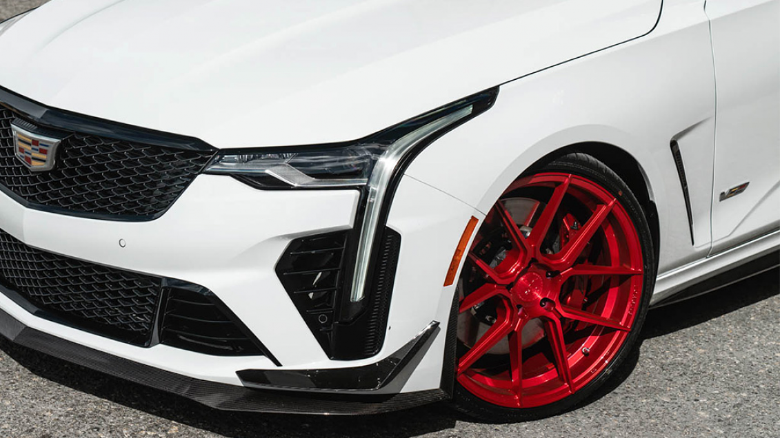 2021 Cadillac CT4-V on 20" Ferrada Wheels F5-FR8 Brushed Rouge ...