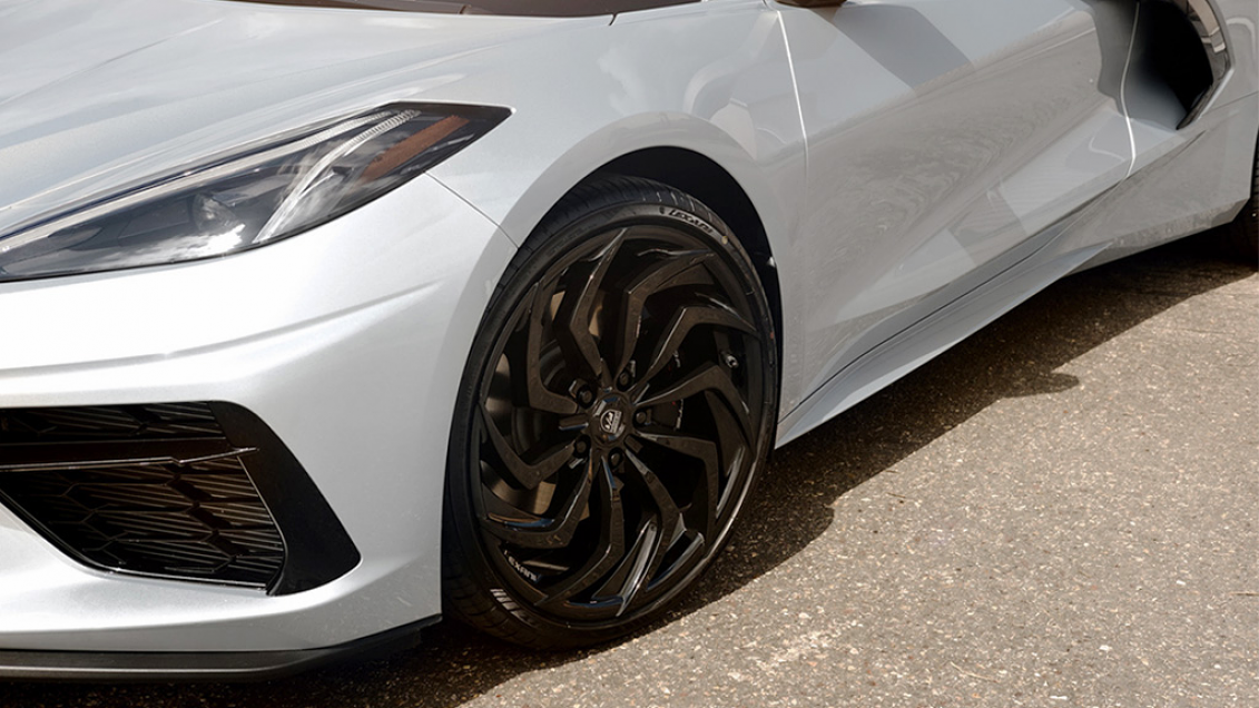 2023 Chevrolet Corvette on 20" Lexani Wheels Shadow Gloss Black ...