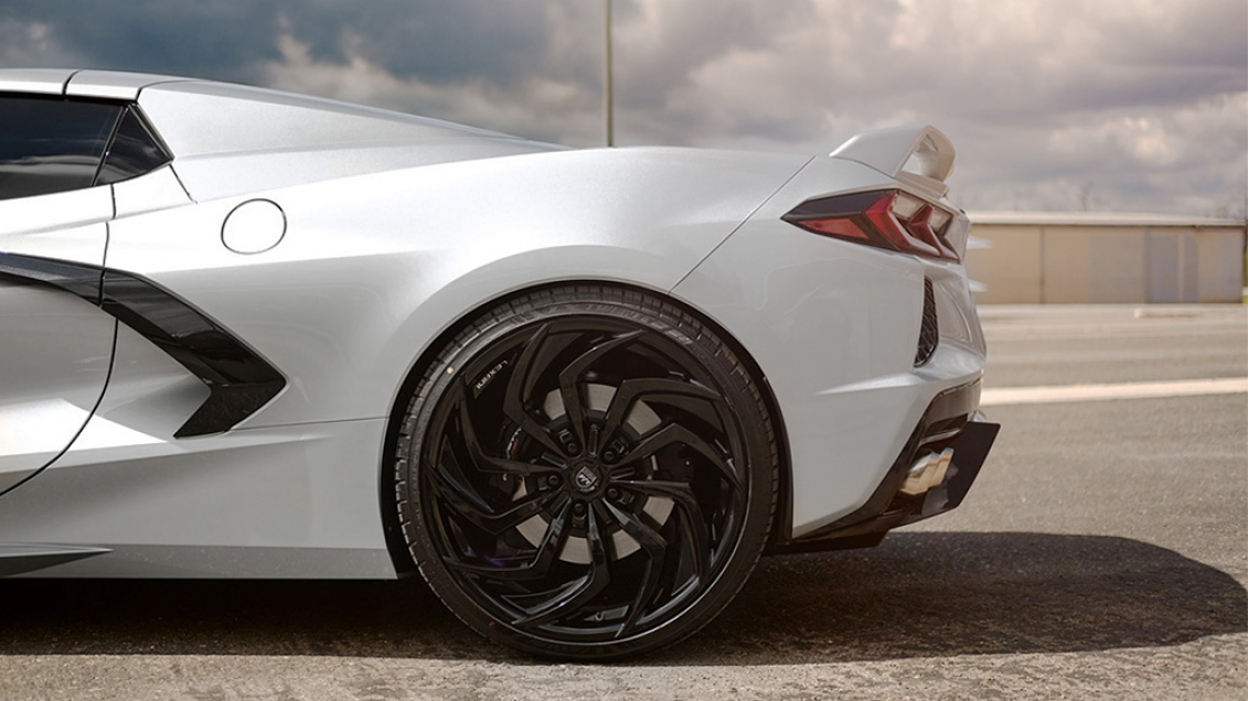 2023 Chevrolet Corvette on 20" Lexani Wheels Shadow Gloss Black ...