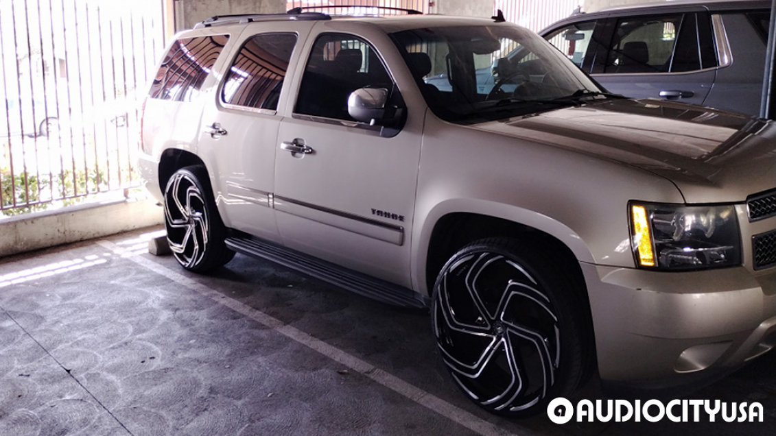 2013 Chevrolet Tahoe 2WD on 26" Lexani Wheels Swift Gloss Black ...