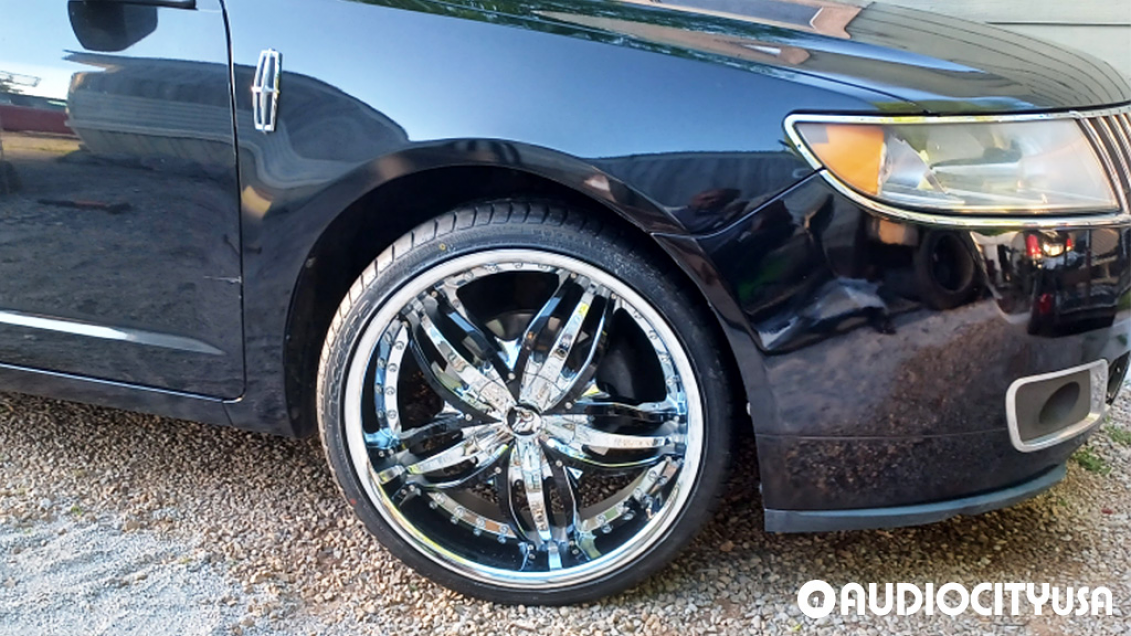 2011 Lincoln MKZ on 20" Diablo Wheels Angel Chrome with Black Inserts ...
