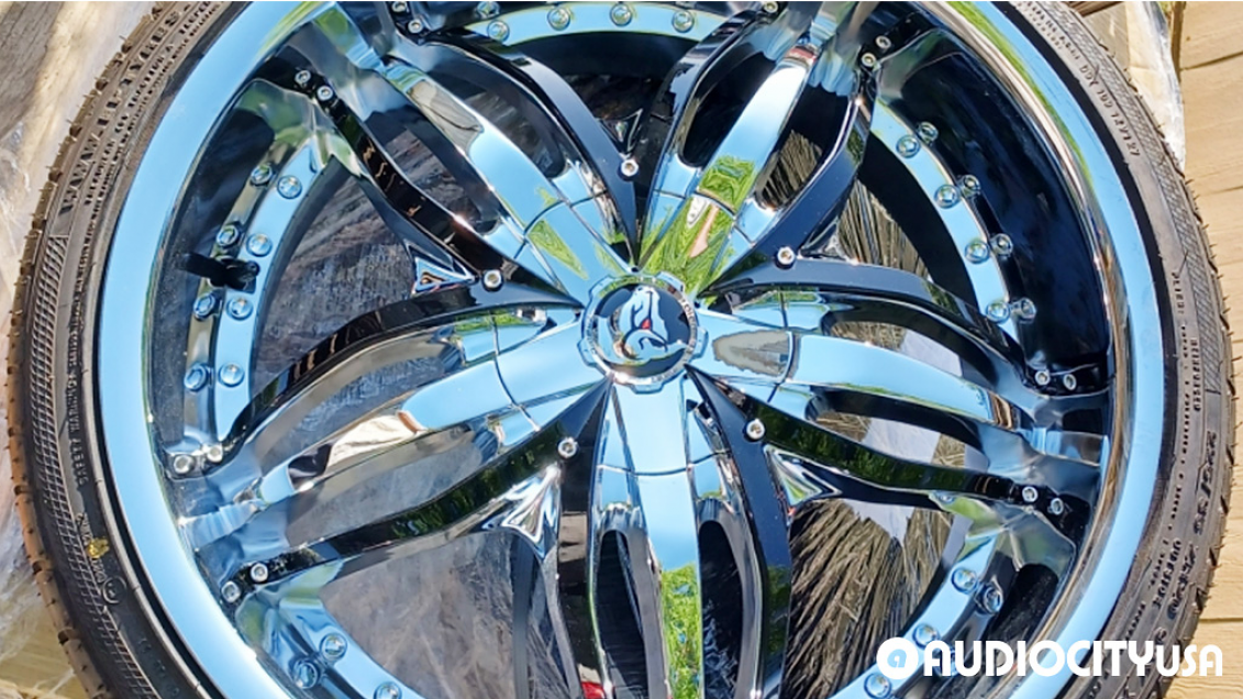 2011 Lincoln MKZ on 20" Diablo Wheels Angel Chrome with Black Inserts ...