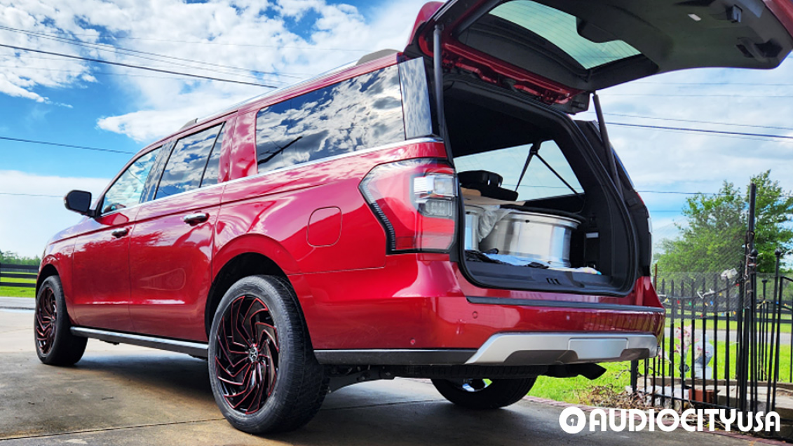 2018 Ford Expedition on 22" Xcess Wheels X04 Gloss Black Milled Edge ...