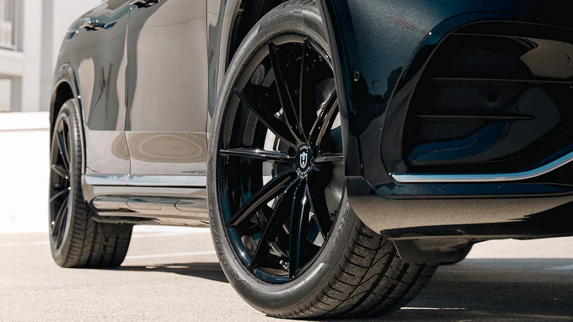 2023 Mercedes-EQ EQS on 22" Curva Wheels CFF46 Gloss Black | Gallery ...