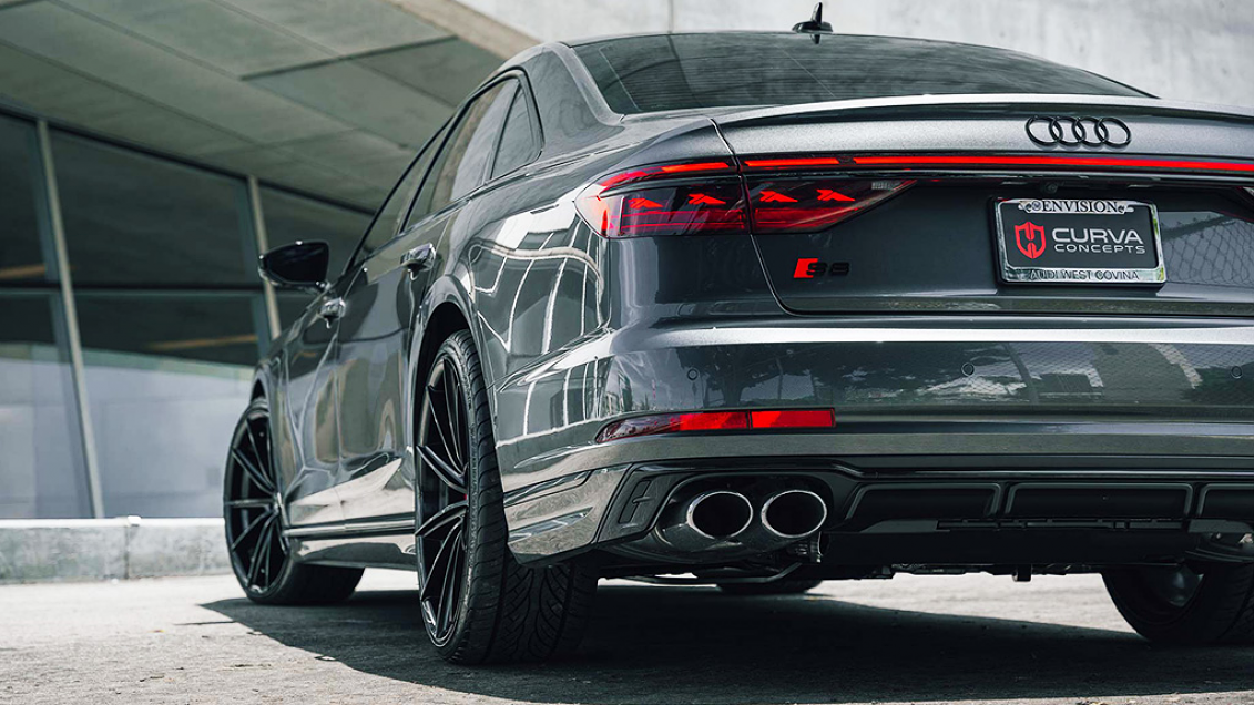 2022 Audi S8 on 22" Curva Wheels CFF46 Gloss Black | Gallery | AudioCityUSA