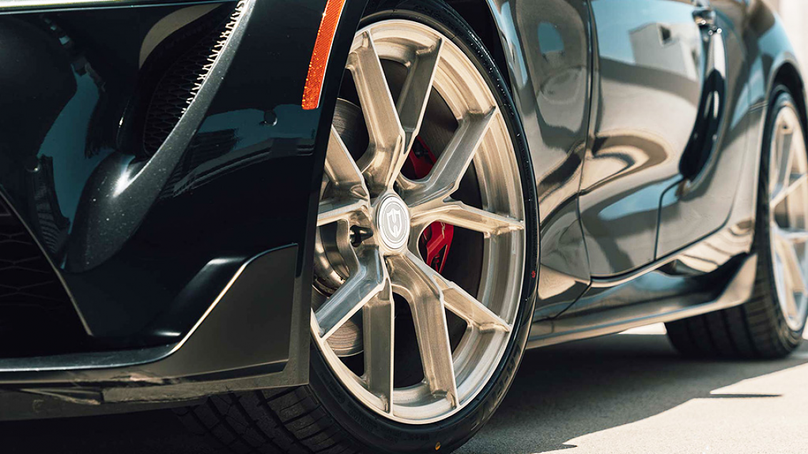 2020 Toyota Supra on 19" Curva Wheels CFF70 Brushed Clear Coat ...