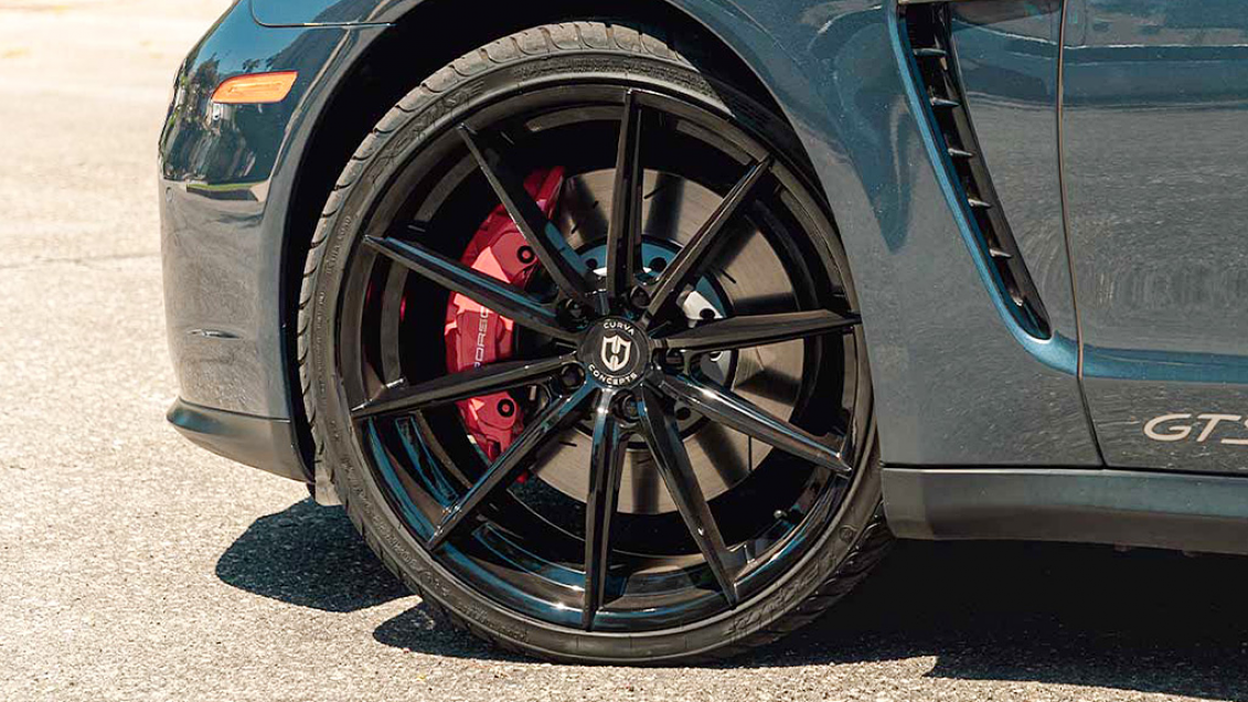 2016 Porsche Panamera on 22" Curva Wheels CFF46 Gloss Black | Gallery ...