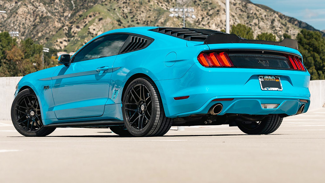 2017 Ford Mustang GT on 19" Curva Wheels CFF300 Gloss Black | Gallery ...