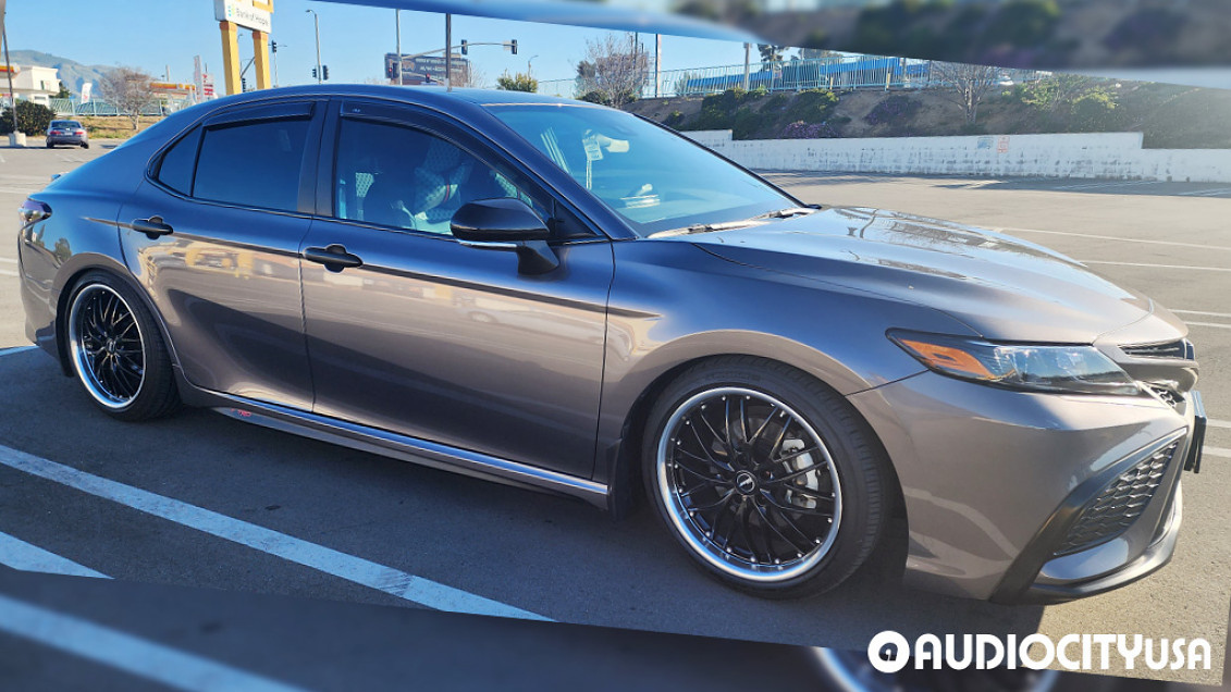 2022 Toyota Camry on 19" MRR Wheels GT1 Gloss Black with Machined Lip ...