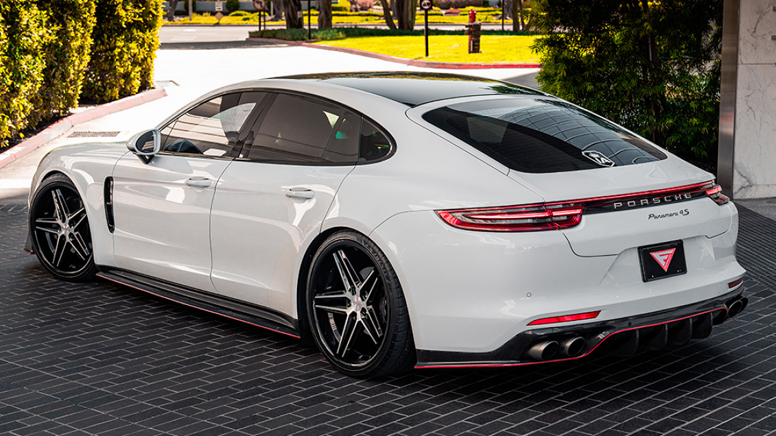 2021 Porsche Panamera on 22" Ferrada Wheels CM1 Black Machined with ...