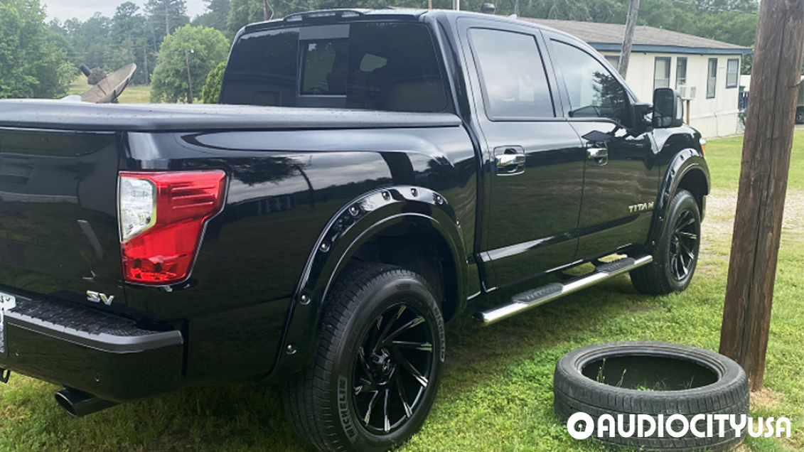 2021 Nissan Titan on 20" RBP Wheels 77R Spike Gloss Black Machined ...