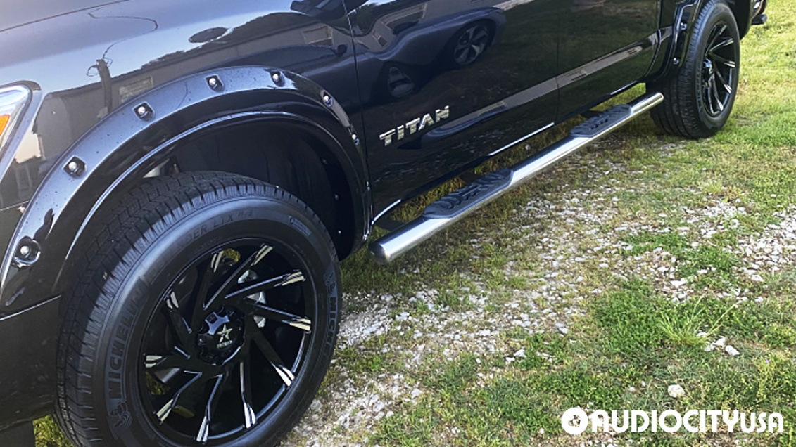 2021 Nissan Titan on 20" RBP Wheels 77R Spike Gloss Black Machined ...