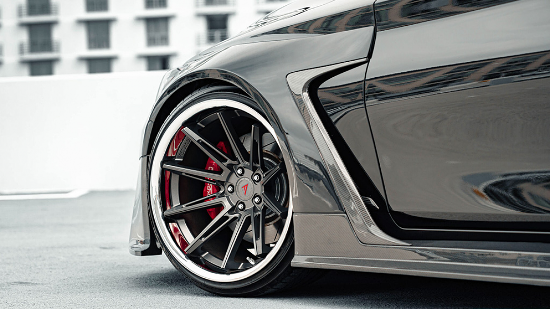 2021 Infiniti Q60 on 20" Ferrada Wheels CM2 Matte Graphite with Chrome ...