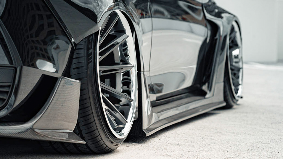 2021 Infiniti Q60 on 20" Ferrada Wheels CM2 Matte Graphite with Chrome Lip | Gallery | AudioCityUSA