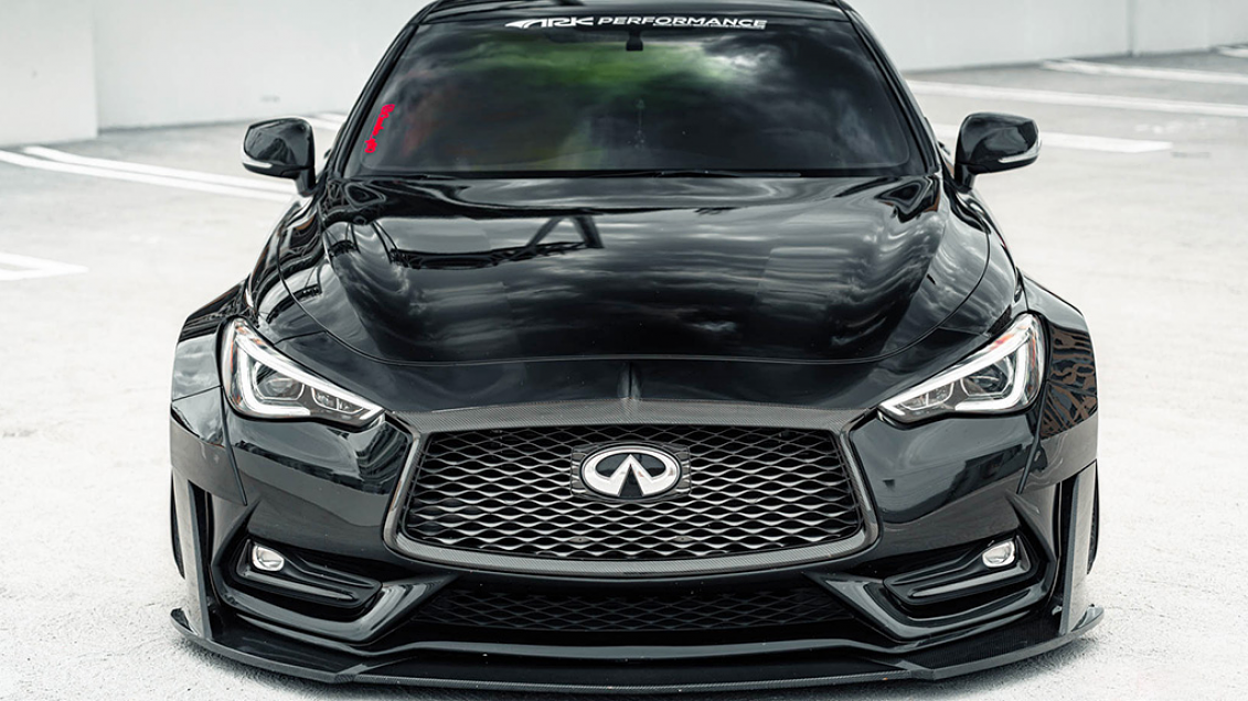 2021 Infiniti Q60 on 20" Ferrada Wheels CM2 Matte Graphite with Chrome ...