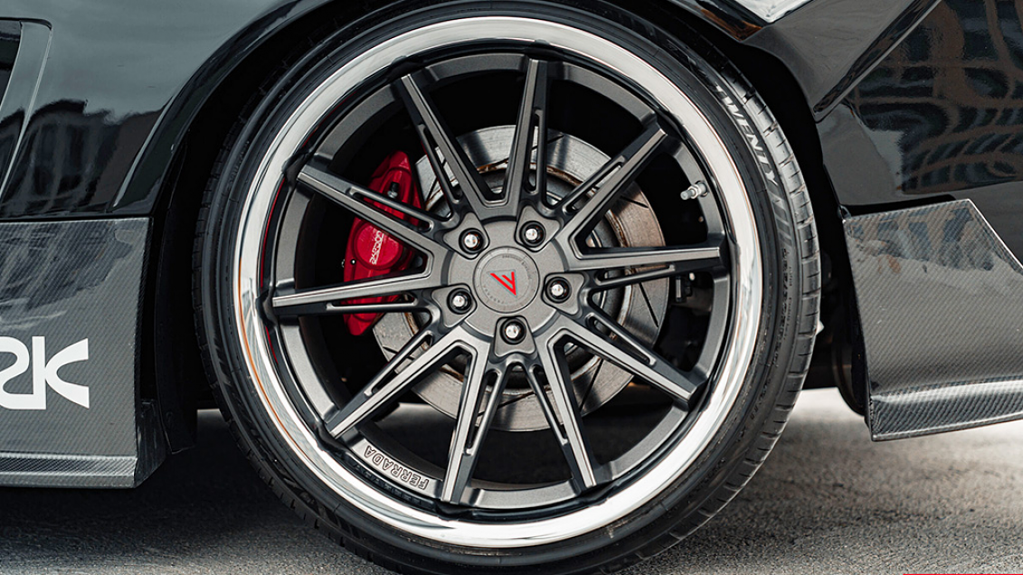 2021 Infiniti Q60 on 20" Ferrada Wheels CM2 Matte Graphite with Chrome ...