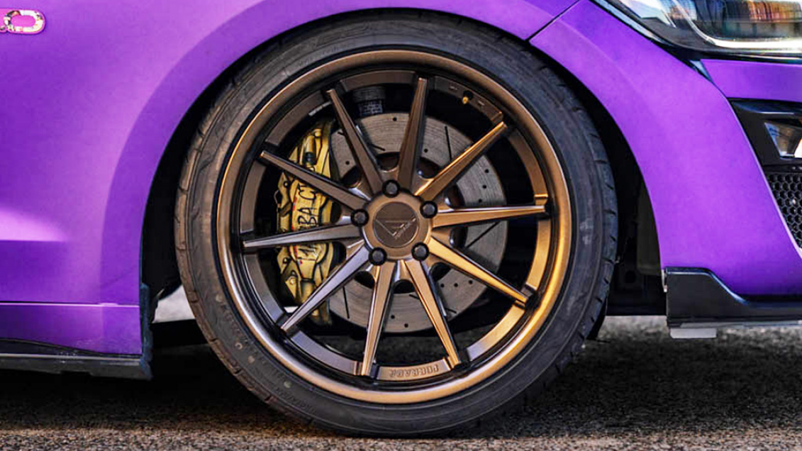 2018 Ford Mustang on 20" Ferrada Wheels FR4 Matte Bronze with Gloss ...