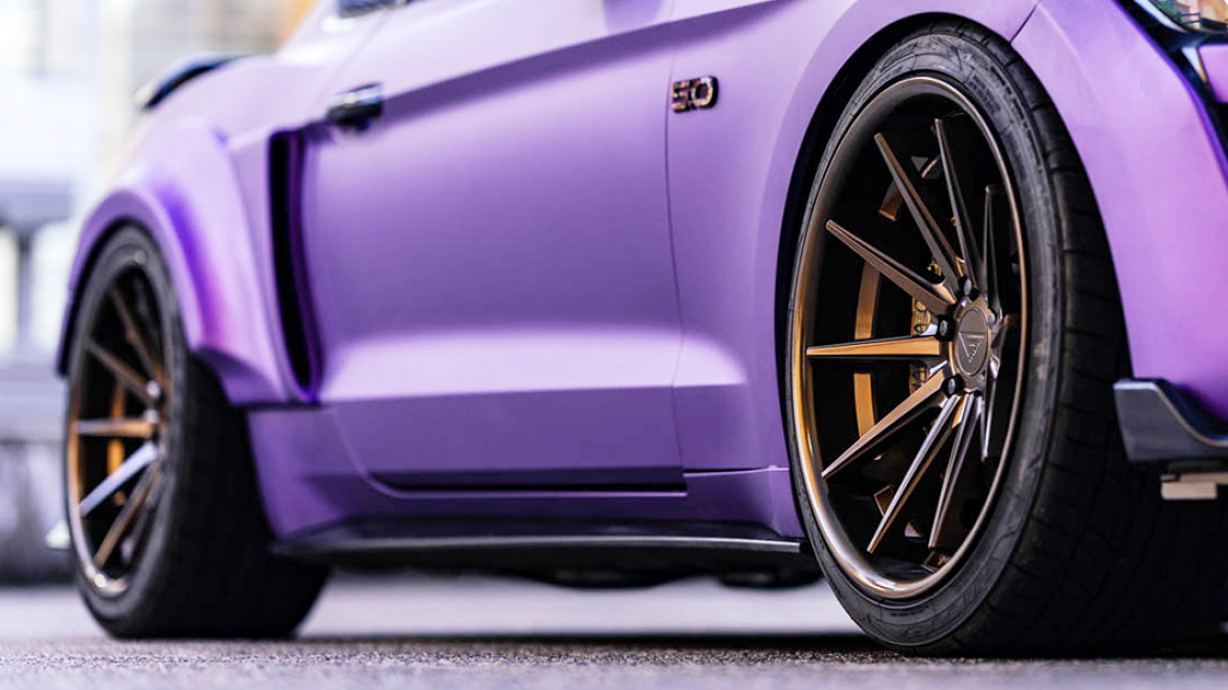 2018 Ford Mustang on 20" Ferrada Wheels FR4 Matte Bronze with Gloss ...