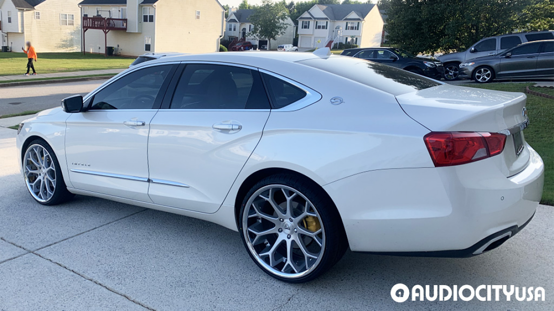 2014 Chevrolet Impala on 22" AZAD Wheels AZ99 Silver with Chrome SS Lip ...