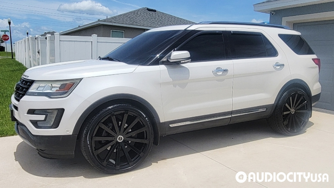 2016 Ford Explorer on 24" Strada Wheels Gabbia Gloss Black | Gallery ...