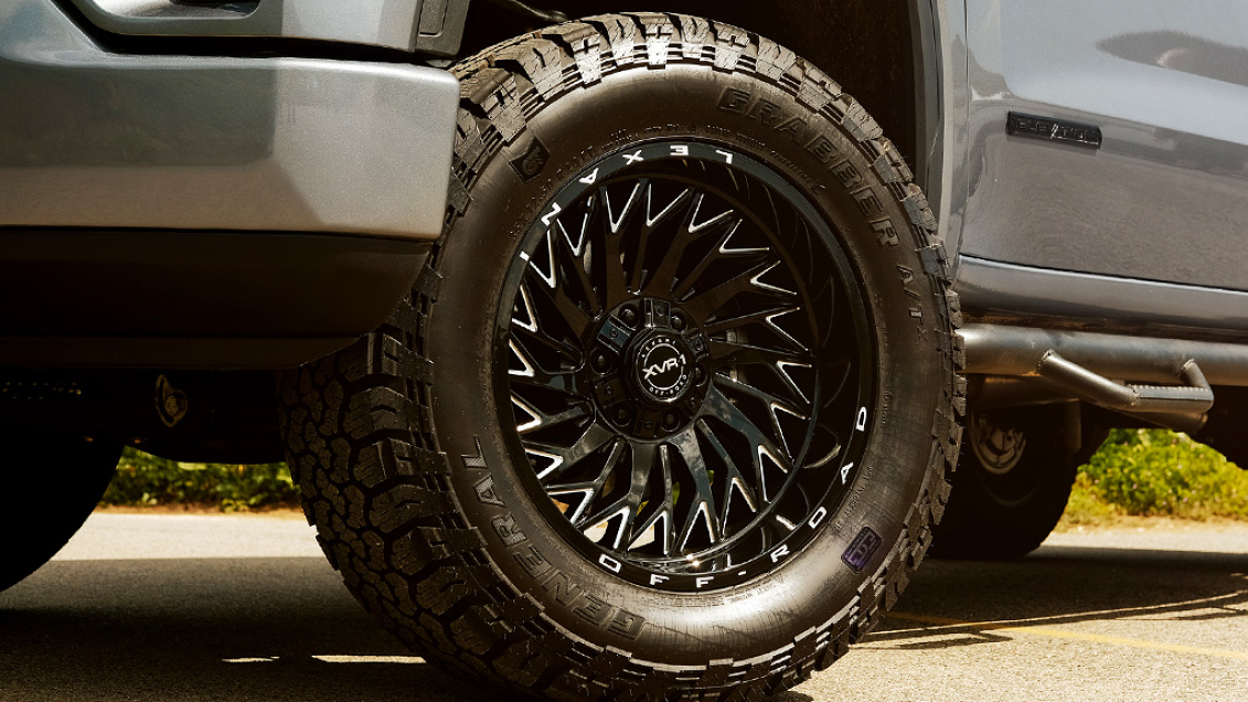 2021 GMC Sierra 1500 on 22" Lexani Off-Road XVR-1 Wheels Compass Gloss ...