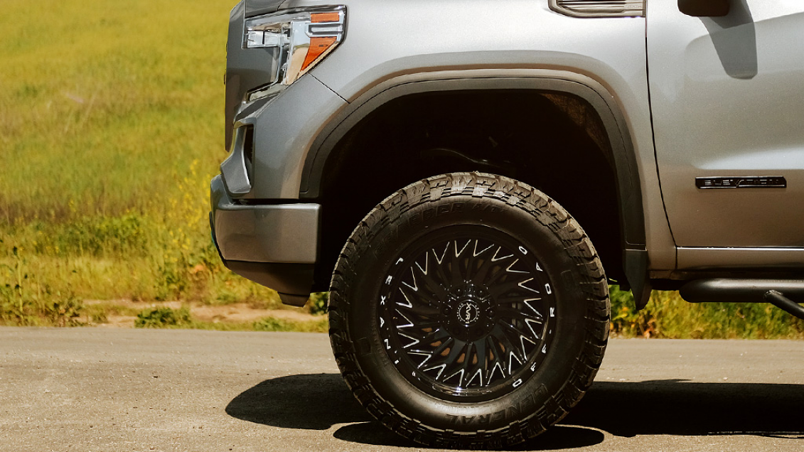 2021 GMC Sierra 1500 on 22" Lexani Off-Road XVR-1 Wheels Compass Gloss ...