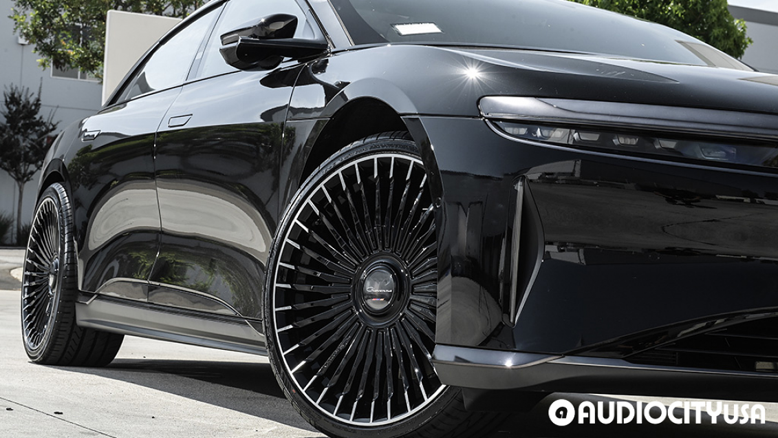 2023 Lucid Air on 22" Giovanna Wheels Wheels Tulum Gloss Black ...