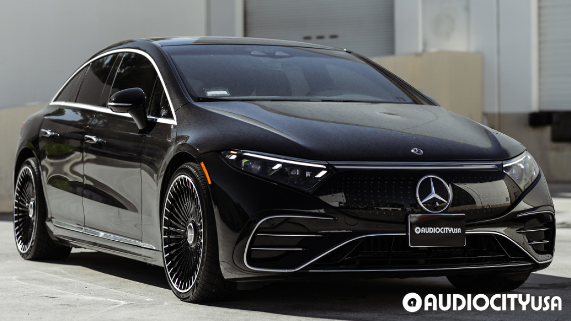 2023 Mercedes-EQ EQS on 22" Giovanna Wheels Wheels Tulum Gloss Black ...