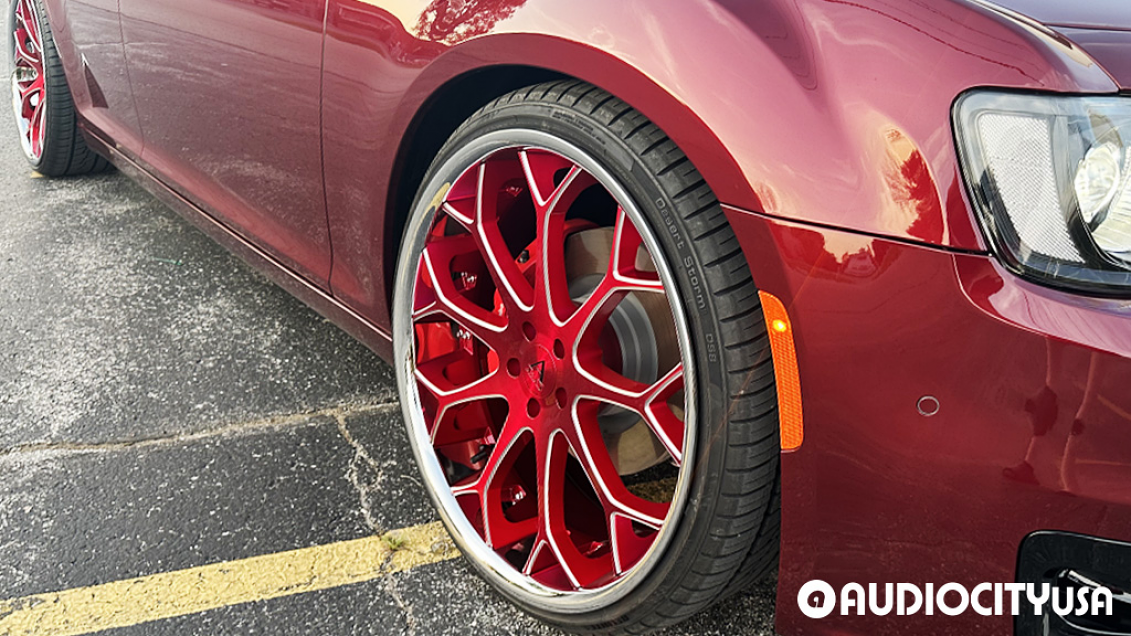 2023 Chrysler 300C RWD on 24" AZAD Wheels AZ99 Candy Red Milled with ...