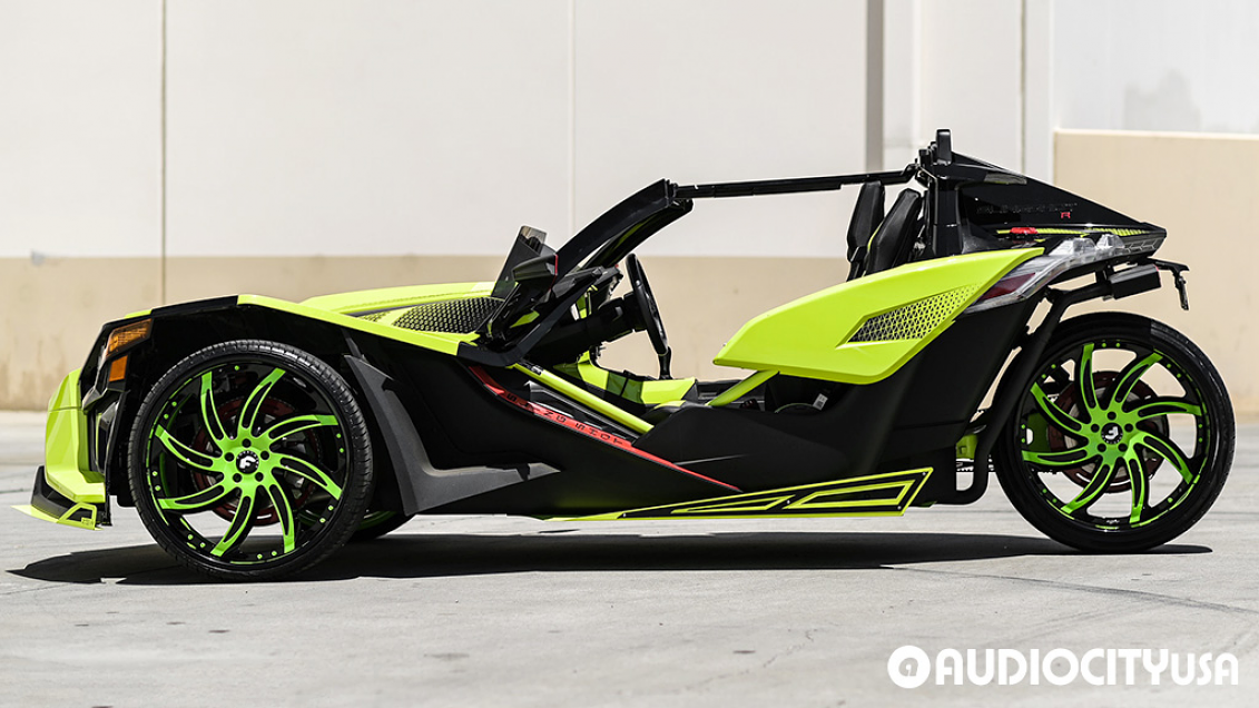 2021 Polaris Slingshot on 24" Forgiato Wheels Azioni Custom 2 Tone Face wtih 2 Tone Lip and ...
