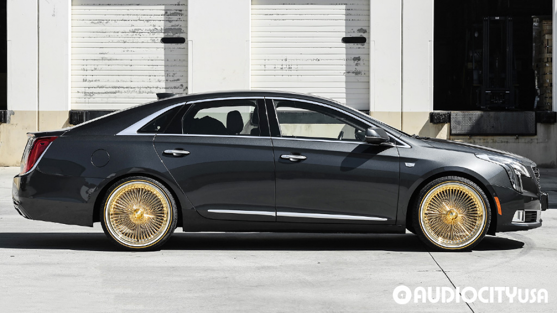 2019 Cadillac XTS on 20" LA Wire Wheels FWD 150-Spoke Straight Lace ...